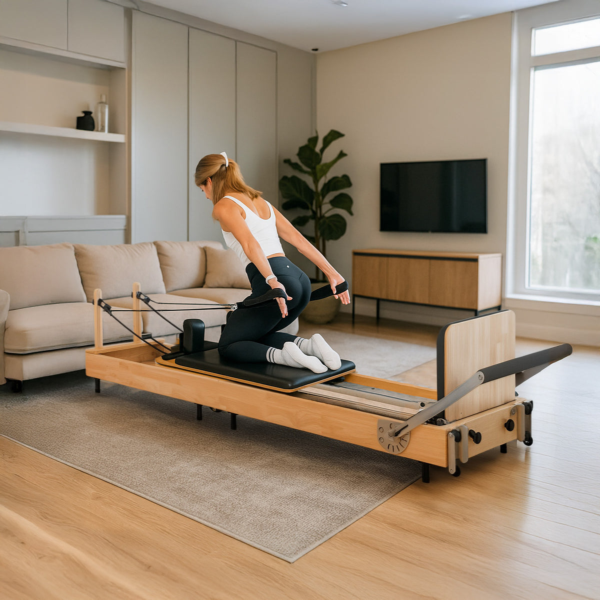 Pilates Reformer Machine - Oak – Body Revolution